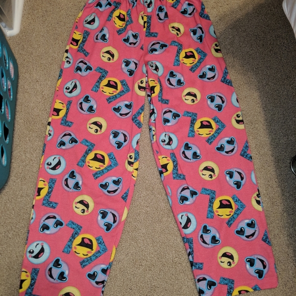 unknown | Pajamas | Pink Emoji Emoticon Lol Pajama Pants Youth Large ...